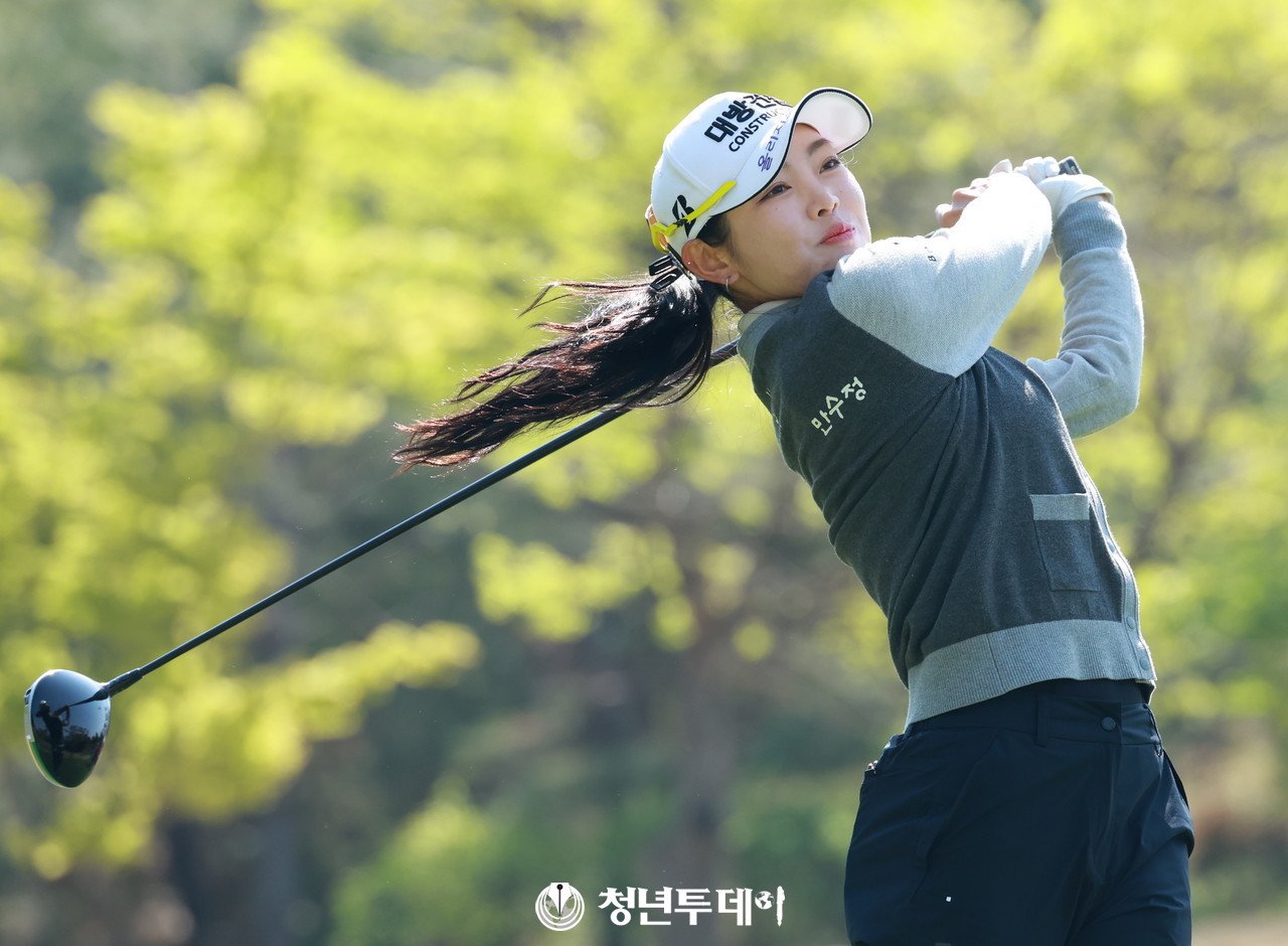 티샷 하는 현세린, KLPGA'덕신 EPC 챔피언십'티샷