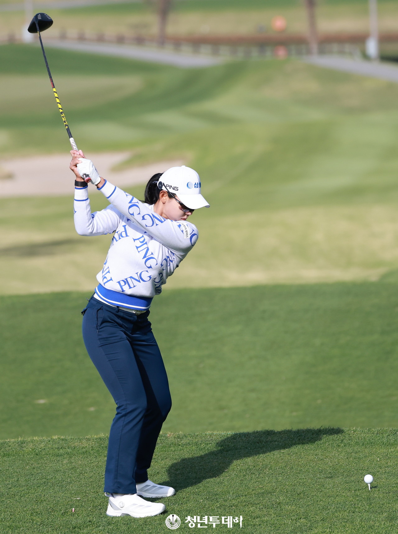 [청년골프]티샷하는 박보겸, KLPGA'덕신 EPC 챔피언십'