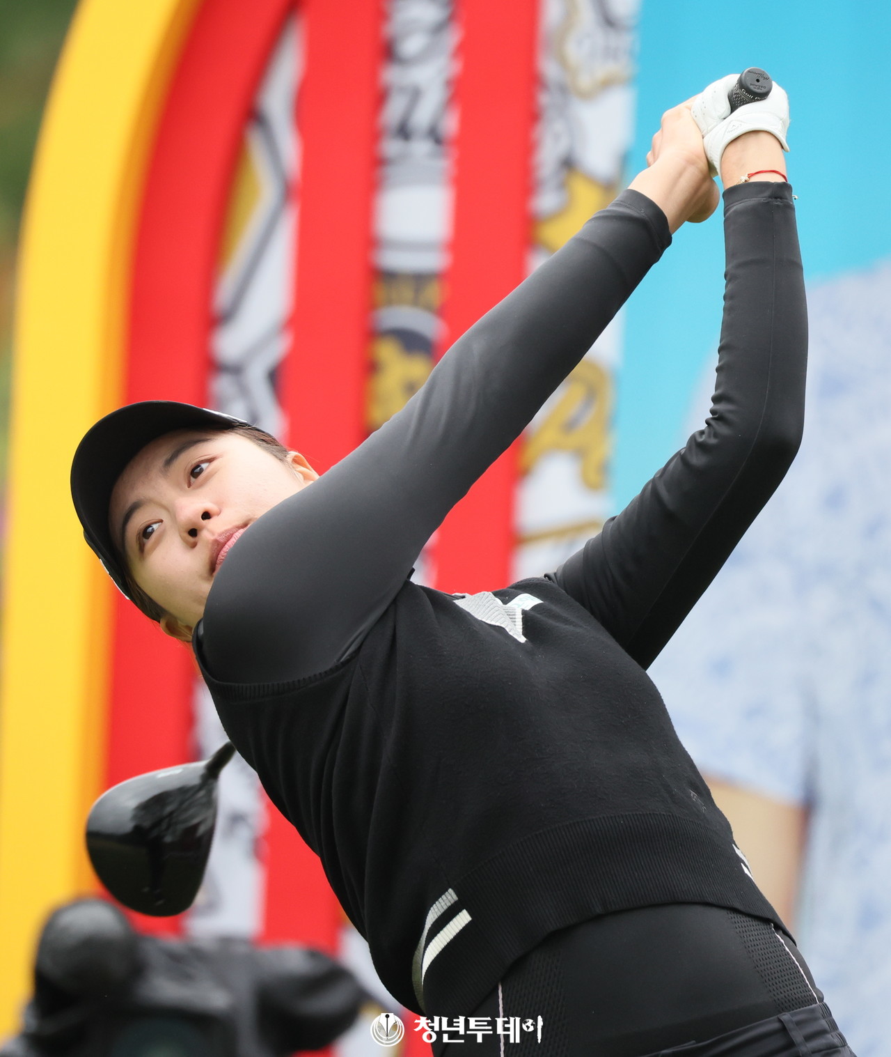 티샷 하는 지 유아이,'크리스에프앤씨 제47회 KLPGA 챔피언십'